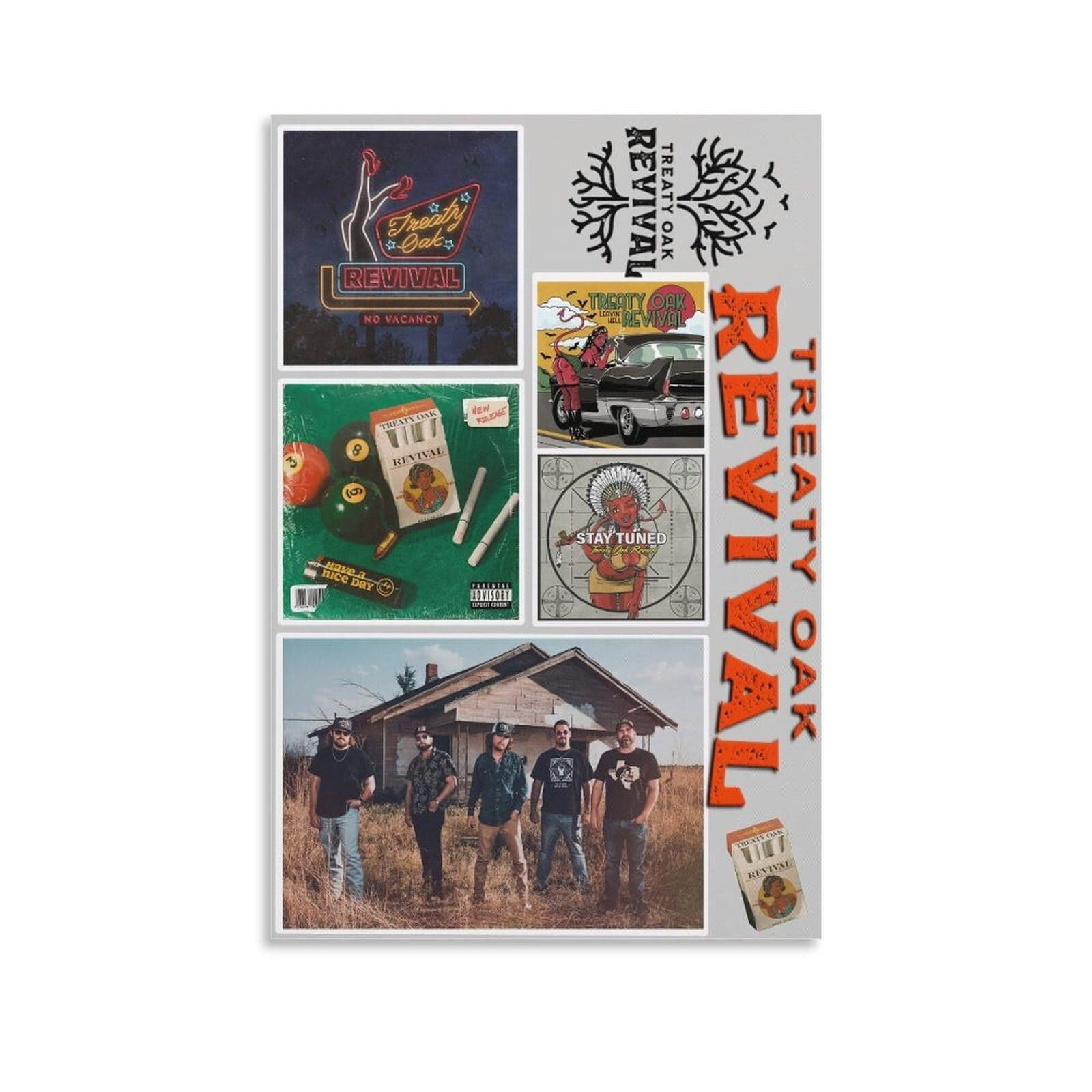 Treaty Oak Revival Posters Music Album Cover Canvas Poster Bedroom ...
