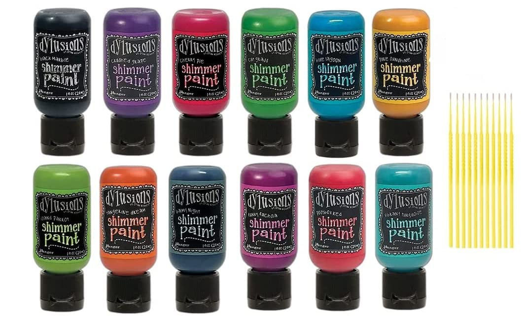 Trebbies Ranger Dylusion Shimmer Paint Bundle Bold Shimmer Set- 12 ...