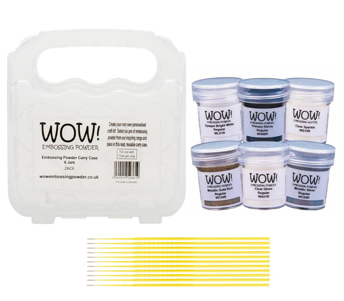 Trebbies Wow! Embossing Powder Bundle - The 6 Essentials (Gold Metallic ...