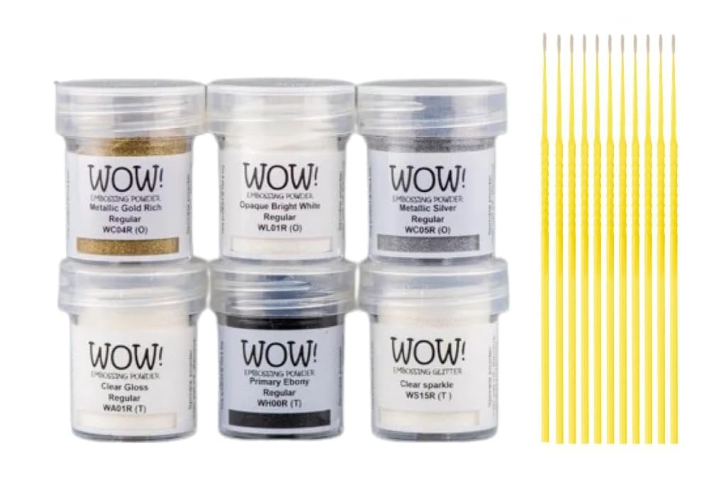 Trebbies Wow Embossing Powder Starter Kit, Gold Metallic, Silver ...