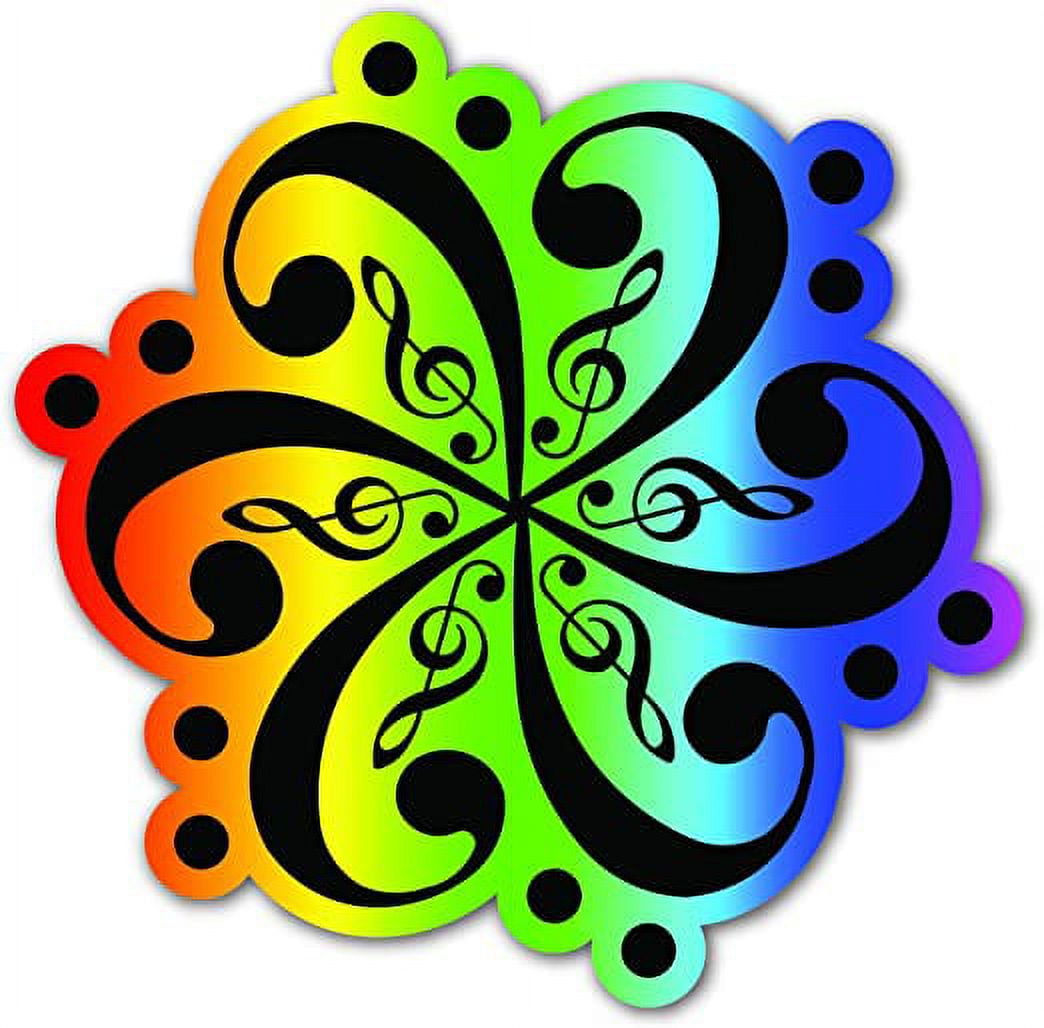 Treble And Bass Clef Rainbow Colors Equal Right Music Peace and Love ...