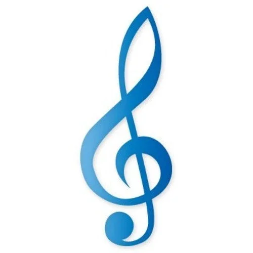 Treble Clef Blue Car Sticker Phone Decal Water Bottle Stickers Car ...