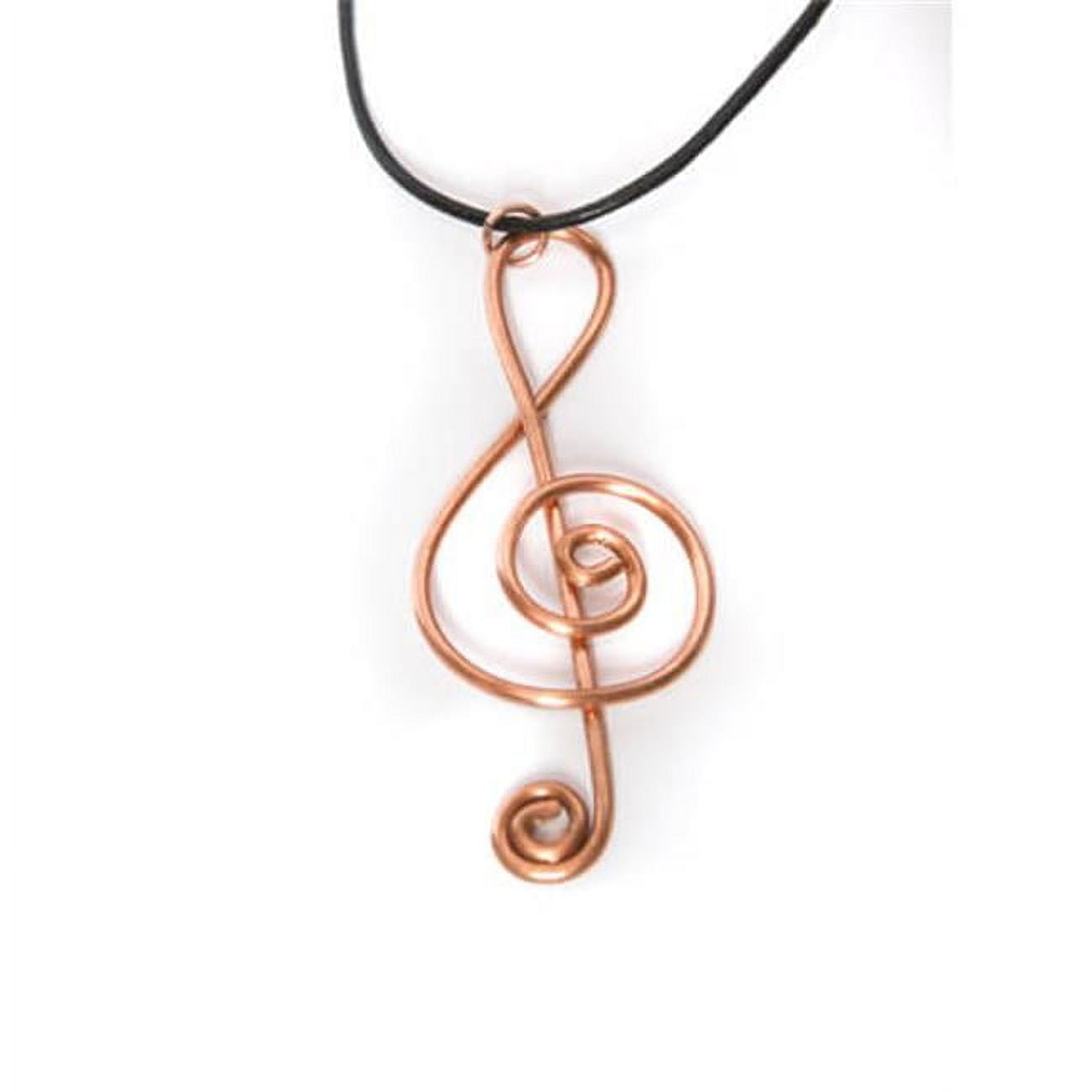 Treble Clef Copper Wire Pendant Necklace - Walmart.com