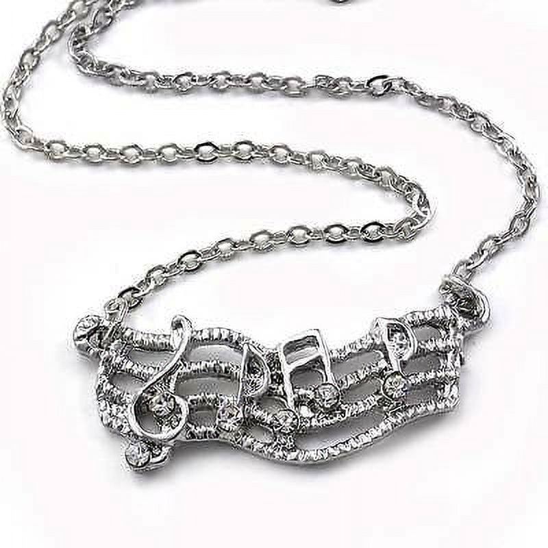 Treble Clef & Eighth Note Music Note Necklace Music Sheet Pendant for ...