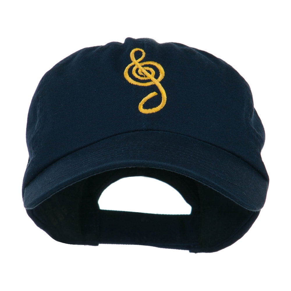 Treble Clef Embroidered Cap - Navy OSFM - Walmart.com