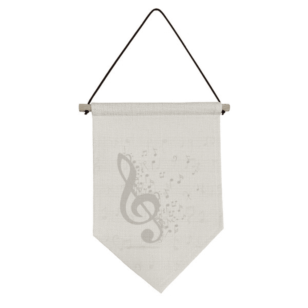 Treble Clef Flappg Music Note Canvas Flag Hanging Wall Art Decor Banner ...