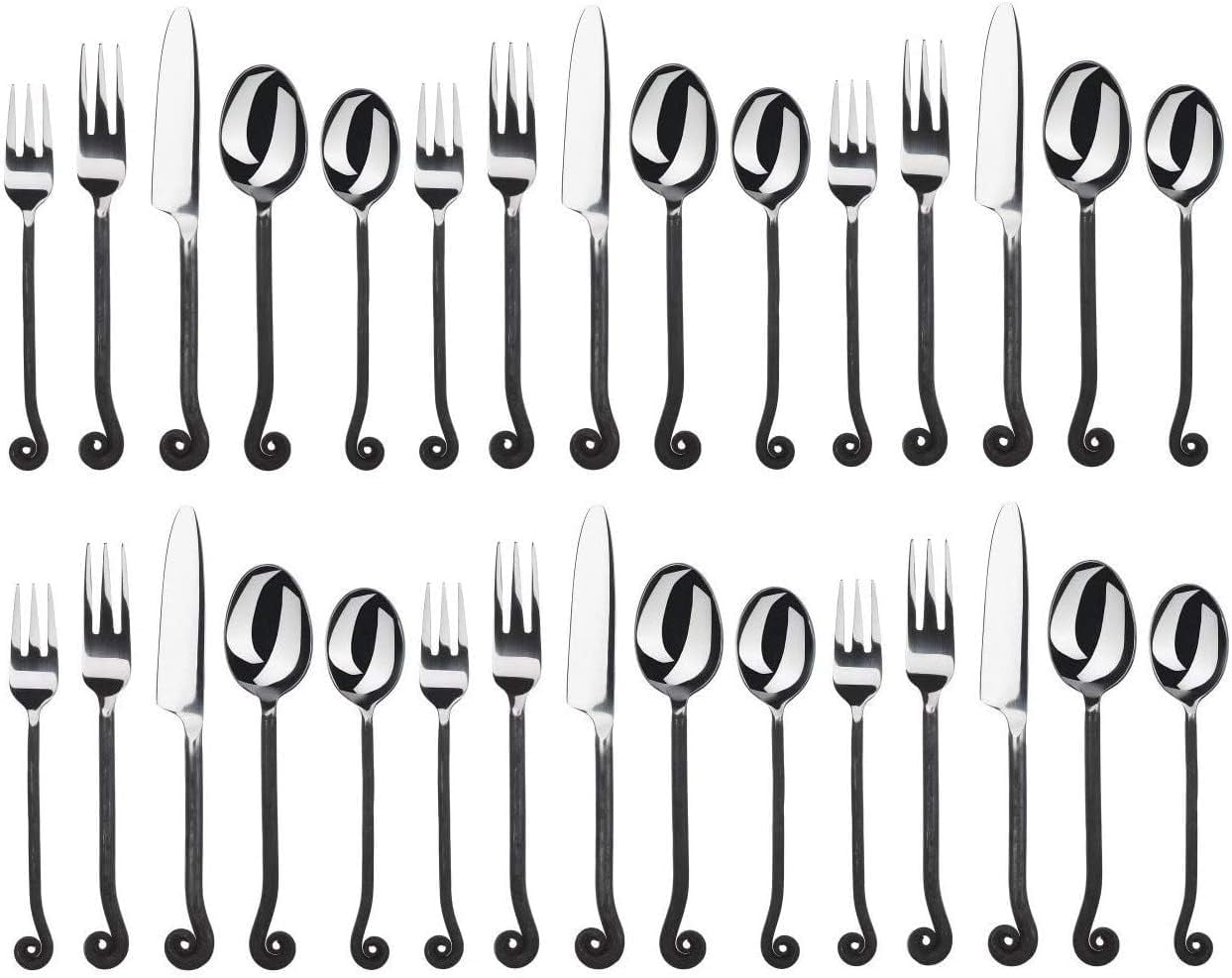 Treble Clef Flatware Set, Service for Person (8 set) Stainless Steel ...