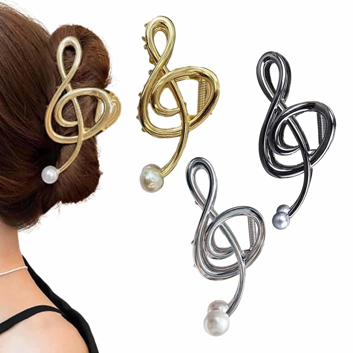 Treble Clef Hair Clip, Treble Clef Claw Hair Clip, Music Note Claw ...