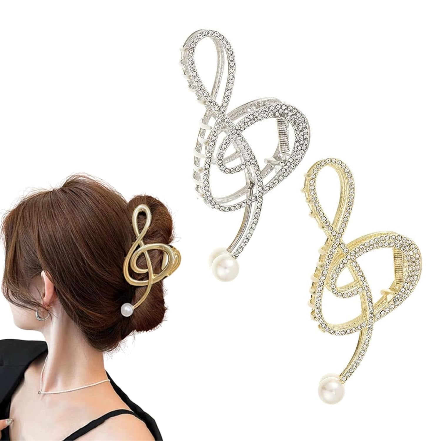 Treble Clef Hair Clip,Metal Treble Clef Claw Clip,Music Note Hair Clips ...