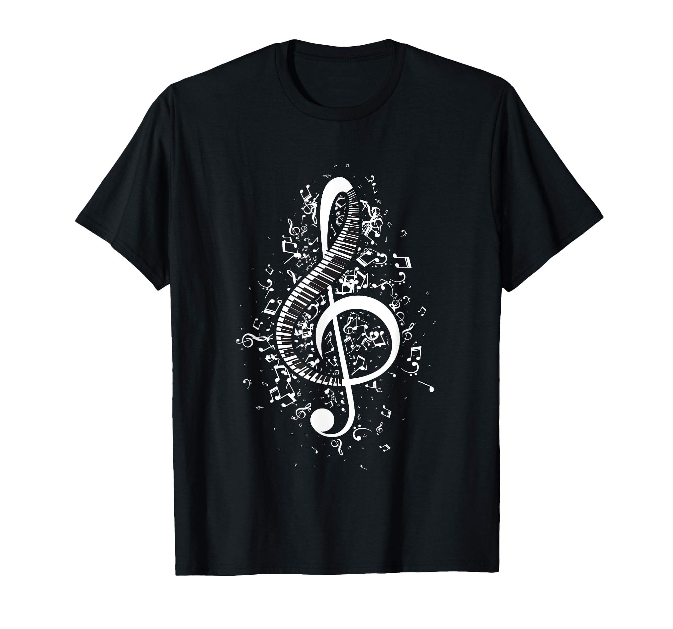 Treble Clef Keys - Piano Player Pianist Classical Music T-Shirt-XL ...