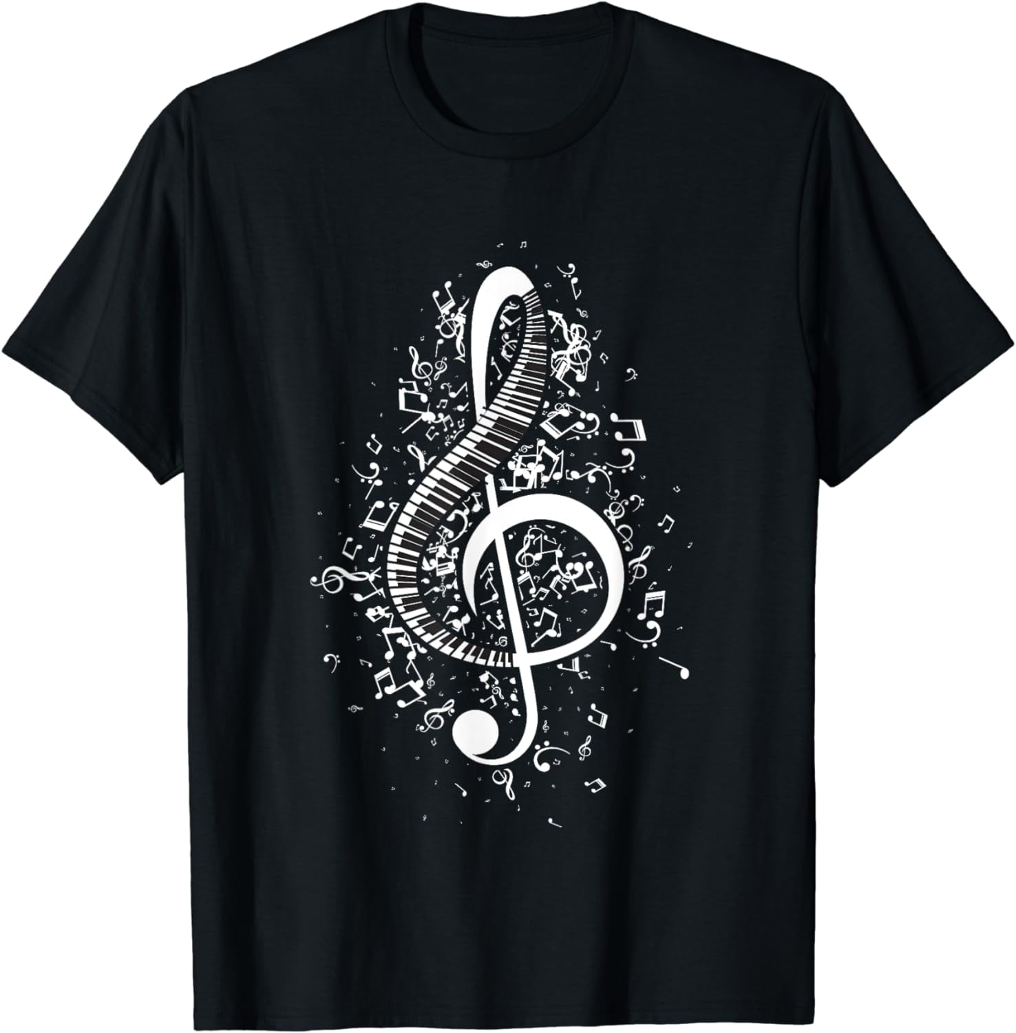 Treble Clef Keys - Piano Player Pianist Classical Music T-Shirt ...