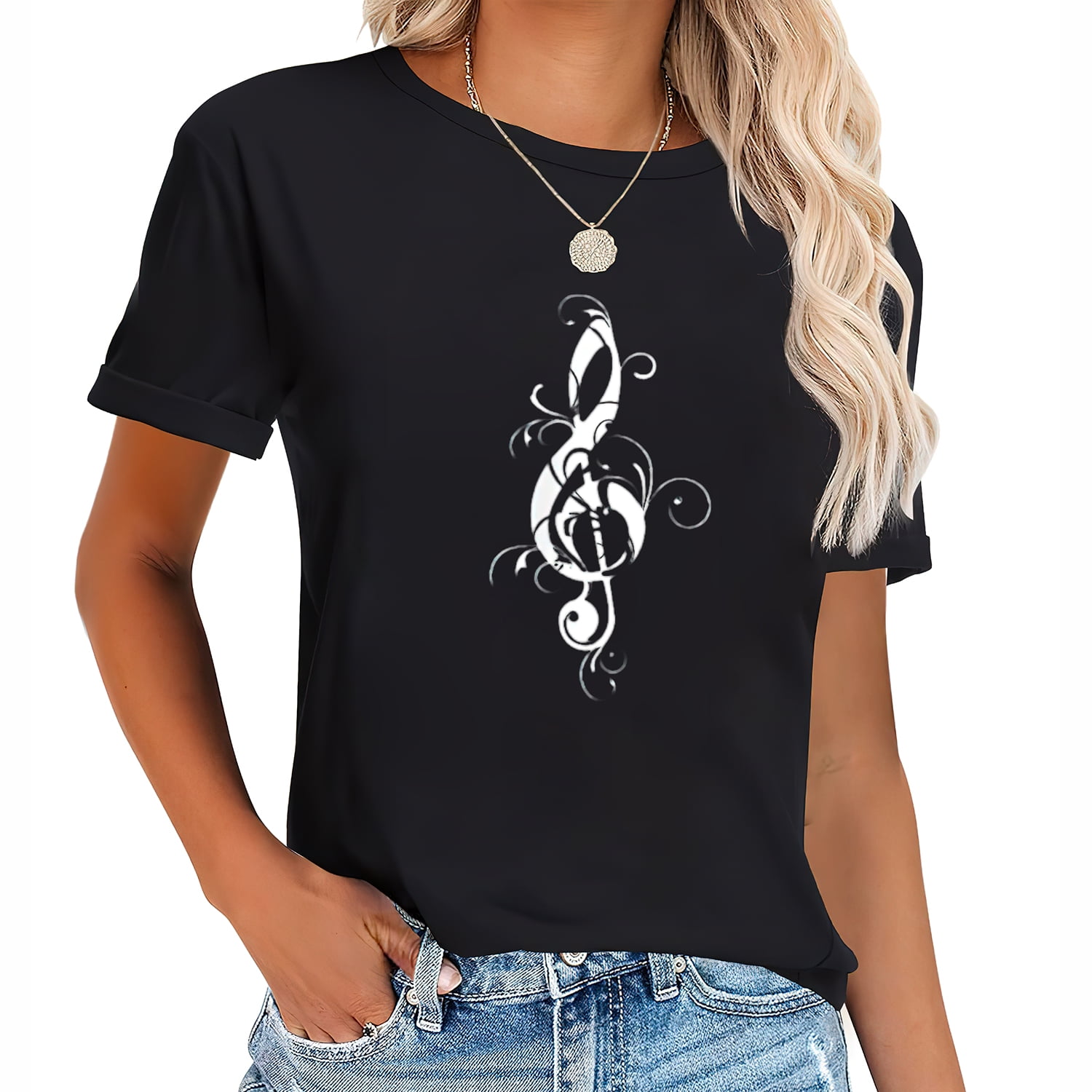Treble Clef, Music, Symbol, Musical Notes, Sheet Music T-Shirt ...
