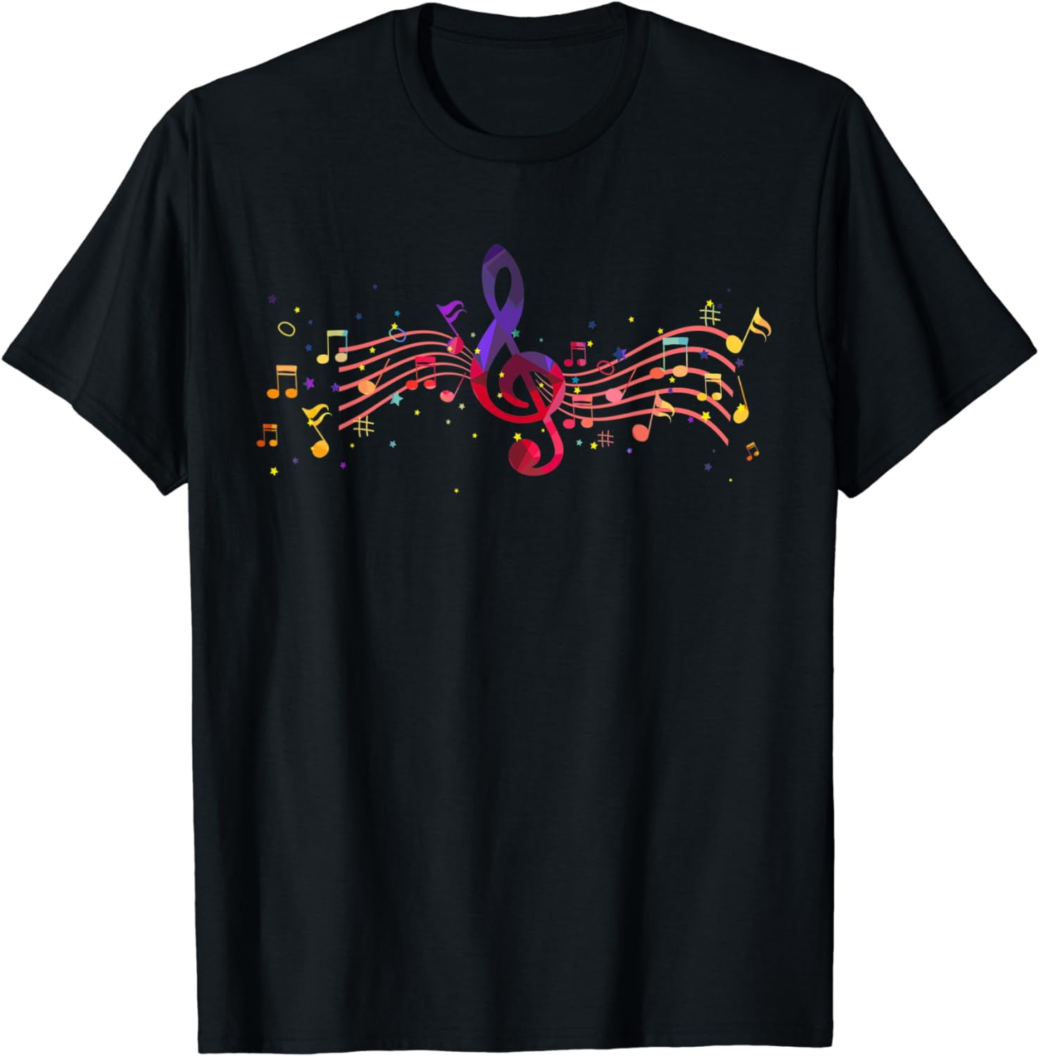 Treble Clef Musician Singer Music Notes Musical Instruments T-Shirt ...