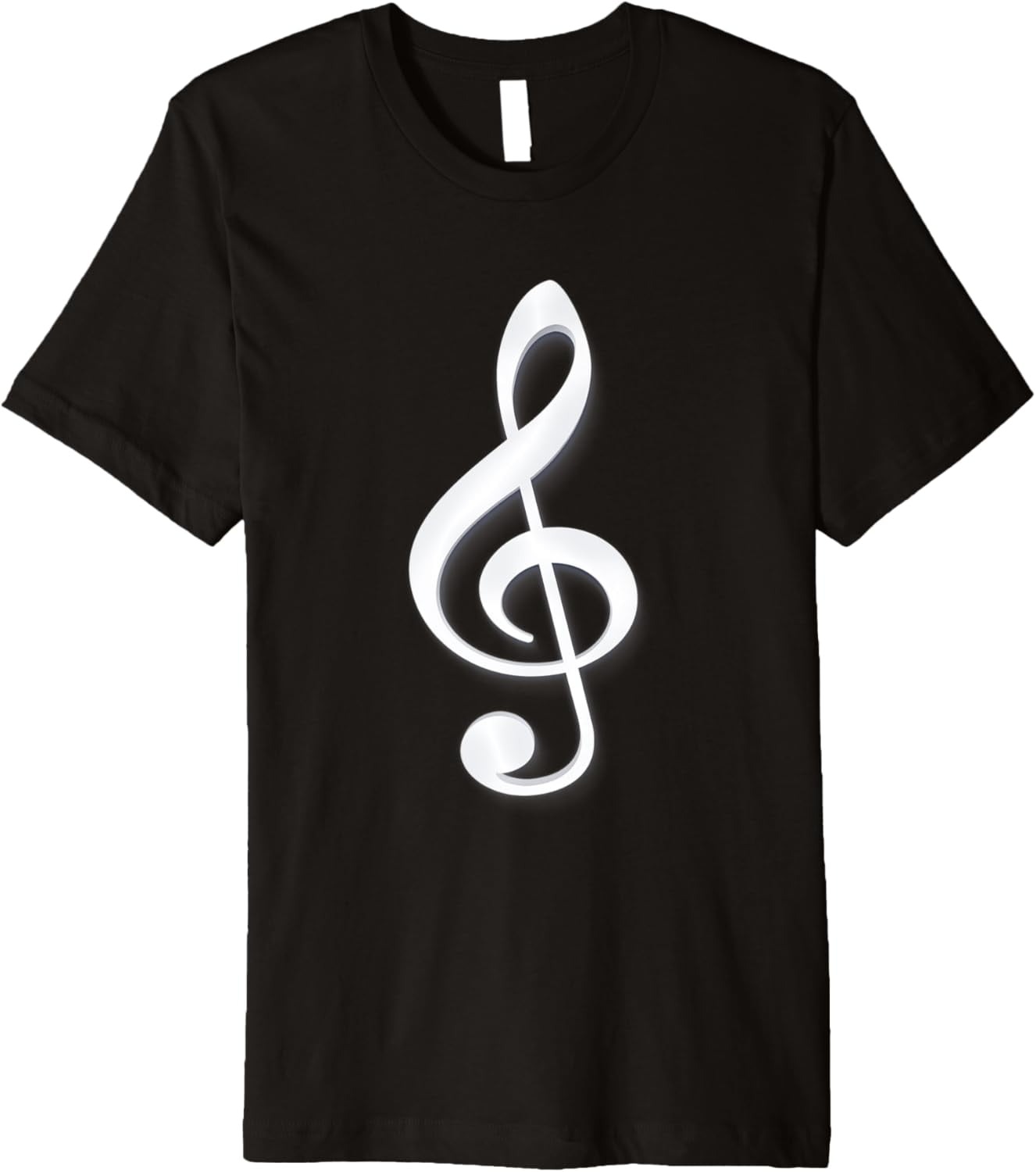 Treble Clef Premium T-Shirt men and women can wear, black, white, gifts ...