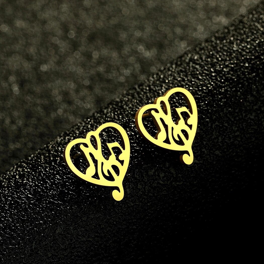Treble Clef Studs Musician Gift Sol Key Jewellery Cute Musical Note ...