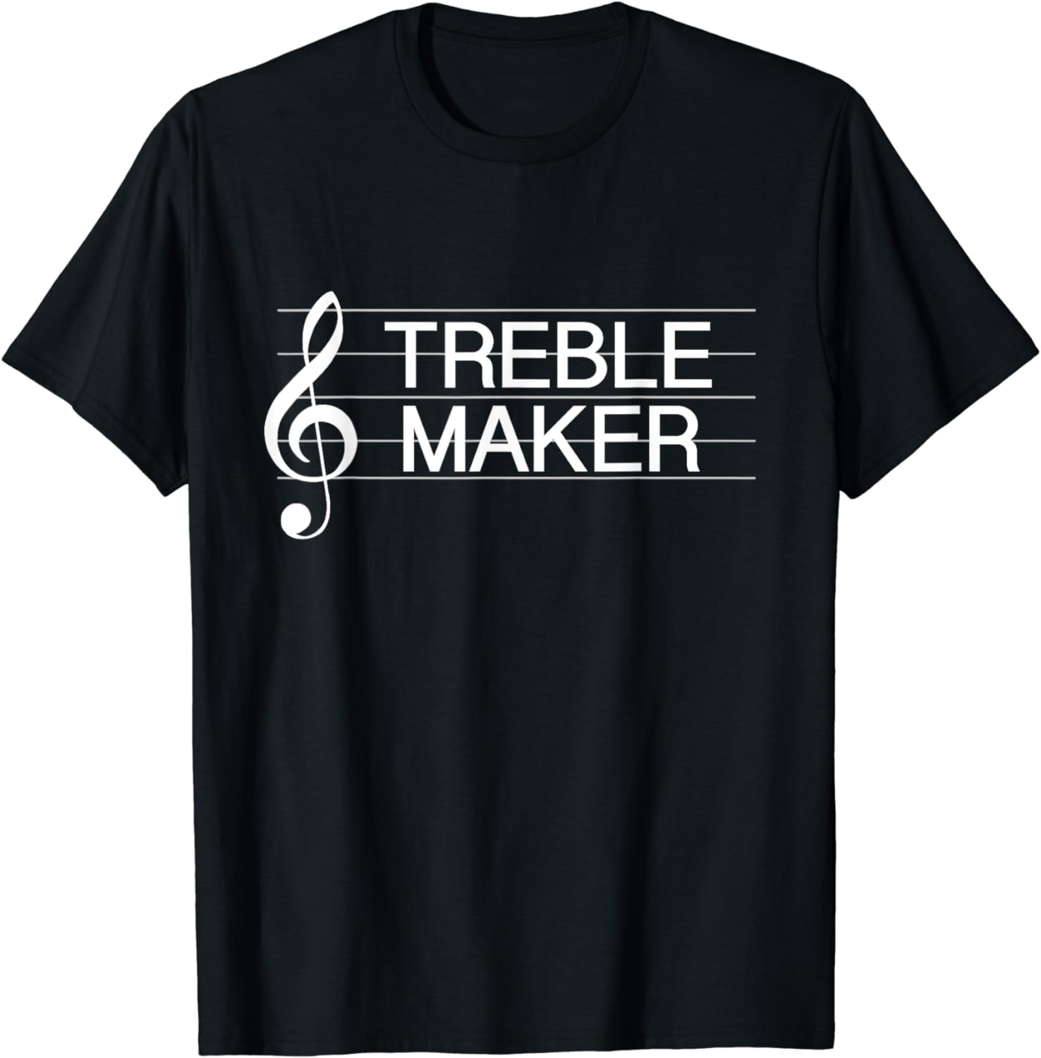 Treble Maker Clef Funny Music Pun T-Shirt - Walmart.com