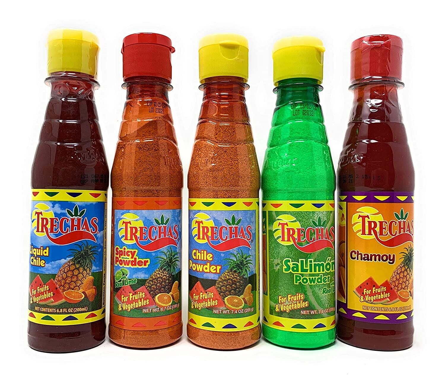 Trechas Salimon Chamoy Chile Liquid Powder Bundle 7.4oz 5x - Walmart.com