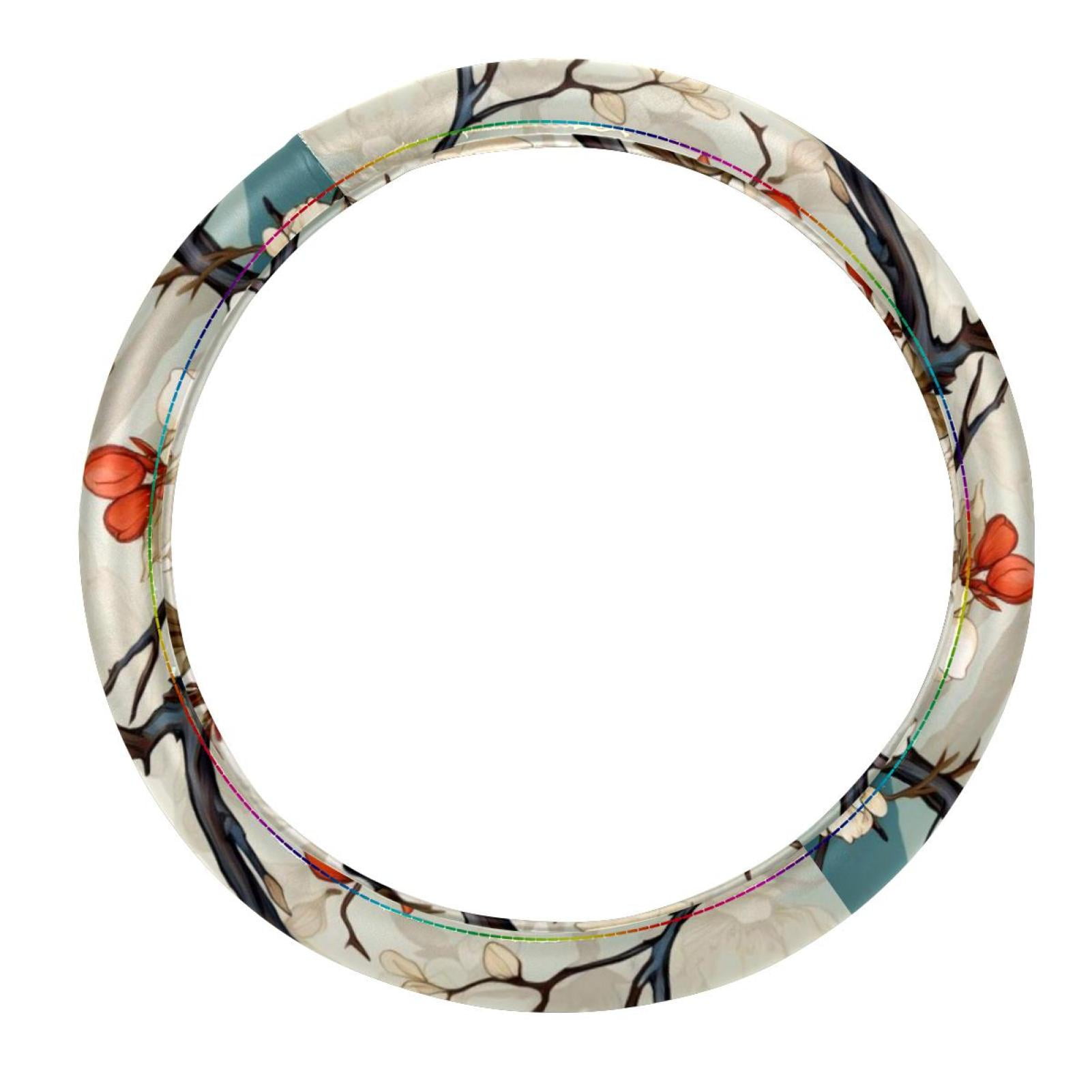 Tree 14.5 Inch Printing PVC Leather Auto Accessories Steering Wheel ...