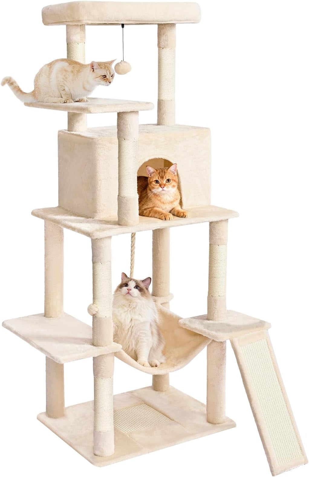 Tree 63 Inch Tower for Indoor s, Multi-Level Tree for Large s 20 lbs+ ...