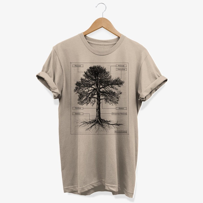 Tree Anatomy T-Shirt, Science-Inspired Graphic Tee, Biologist Gift ...