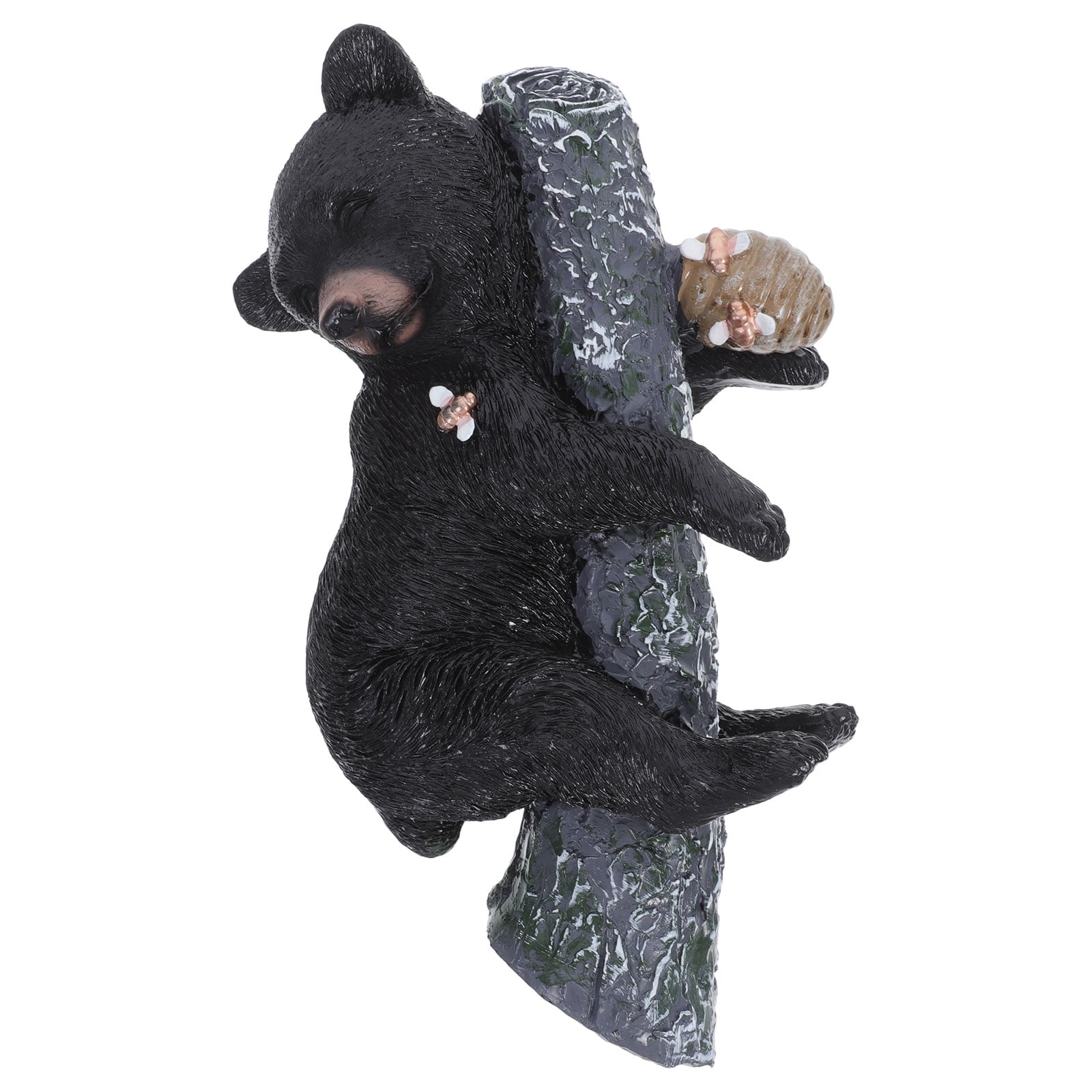 Statue Decor Garden Bear Sculpture Resin Bear Figurine Tree Outdoor ...