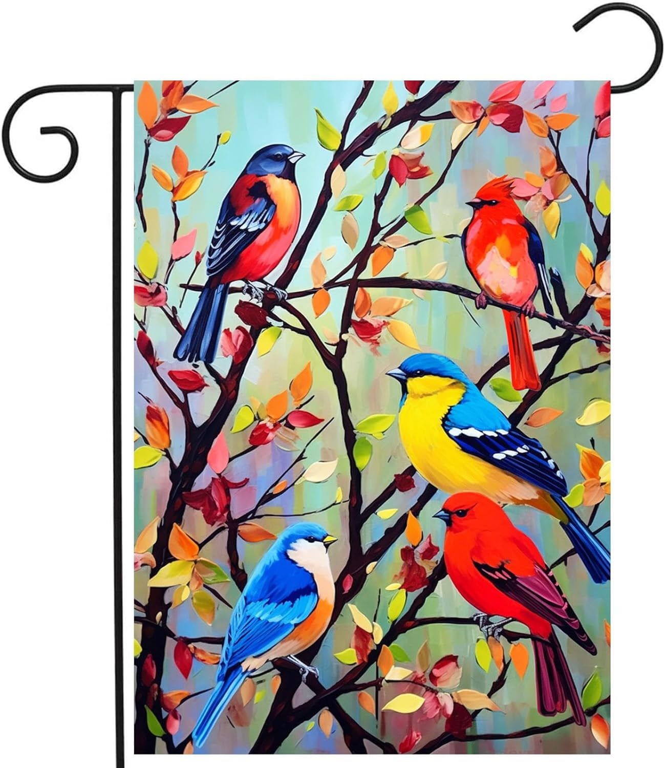 Tree Birds Flag Spring Summer Fall Garden Flag Seasonal Small Yard ...