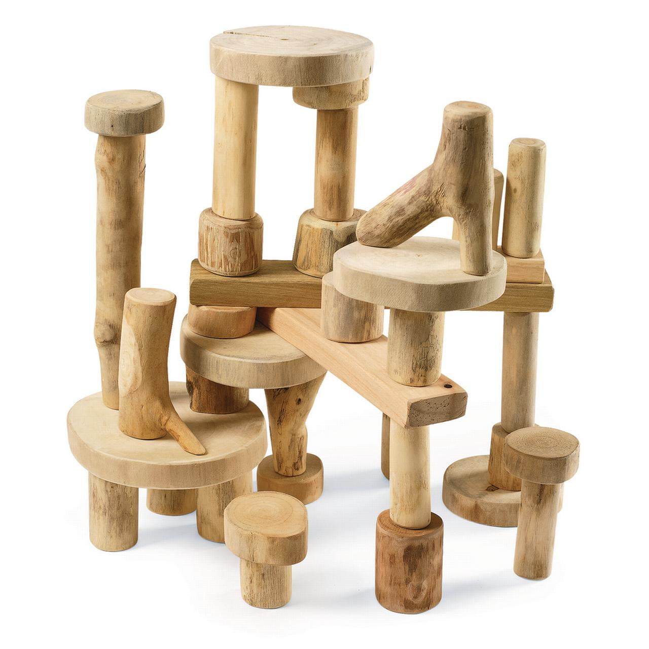 Tree Blocks Set of 36 Pieces, Barkless - Walmart.com