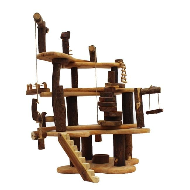 Tree Blocks Wooden Tree House Playset with Accessories - Walmart.com