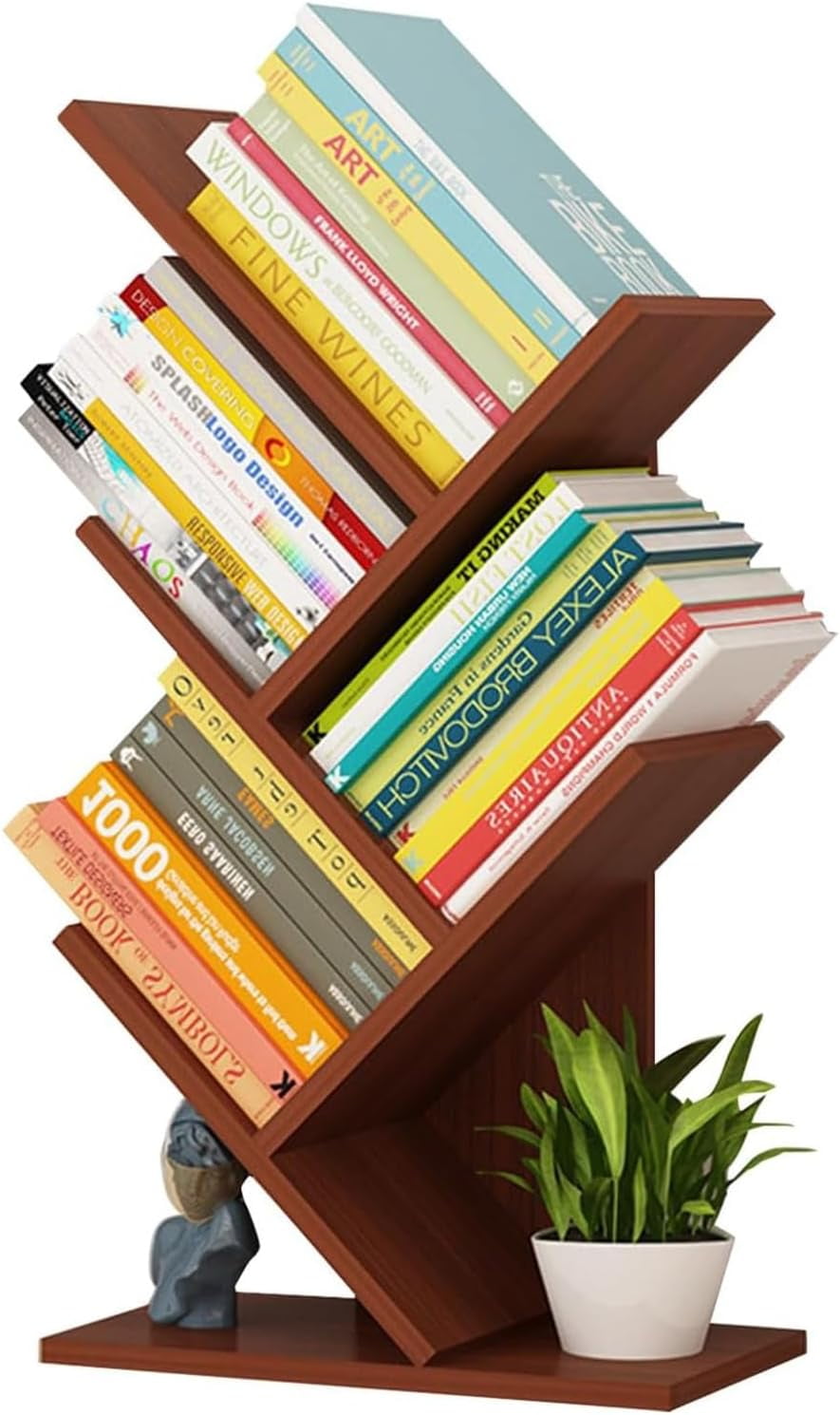 Tree Bookshelf - Multipurpose Countertop Hutch Bookshelf, Floor ...