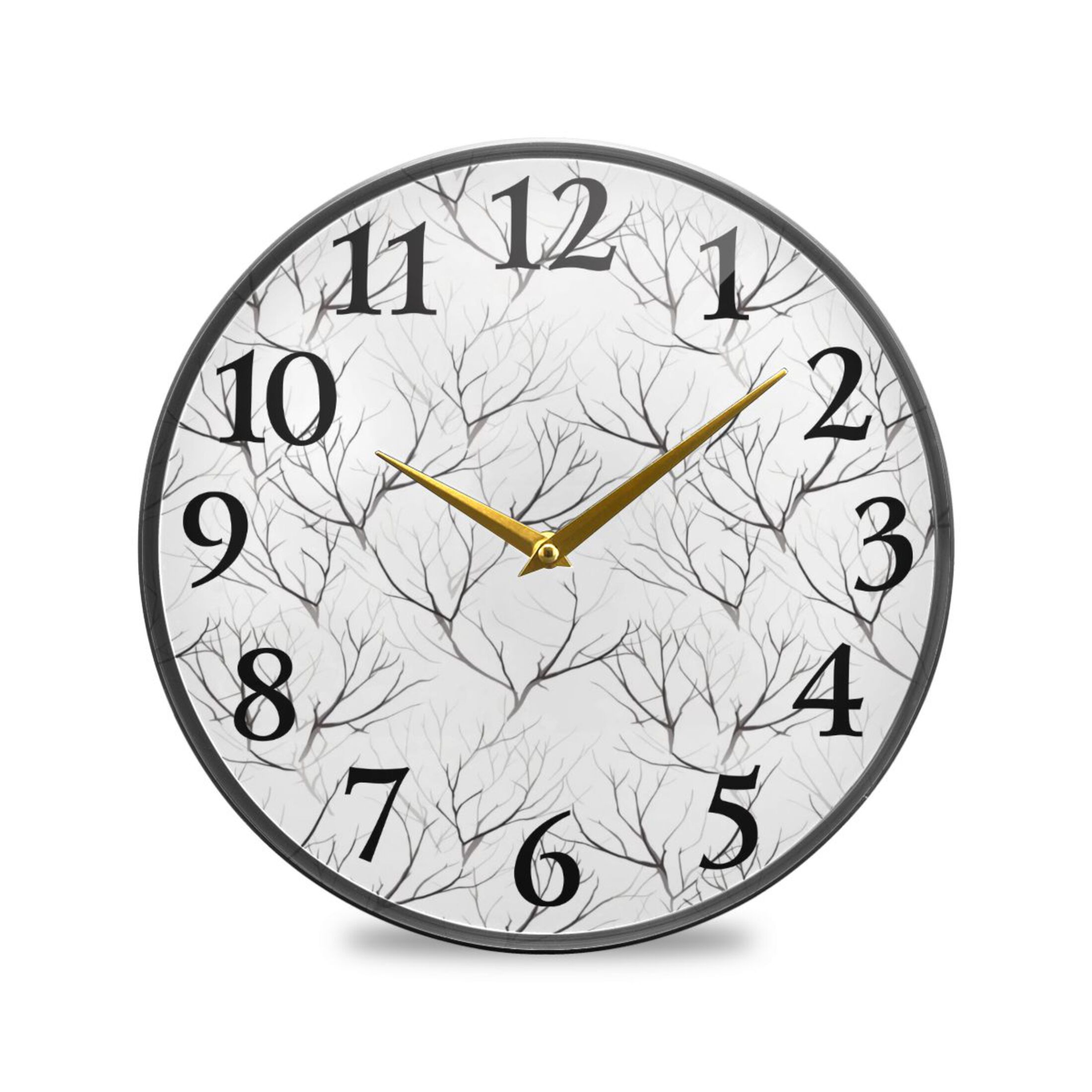 Tree Branch Wall Clocks Battery Operated 11.9 Inch Round Clock Acrylic Silent Non-Ticking ...