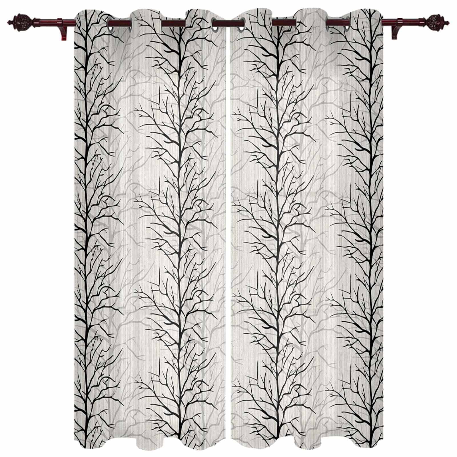 Tree Branch Window Curtains for Living Room Luxury Bedroom Curtains ...