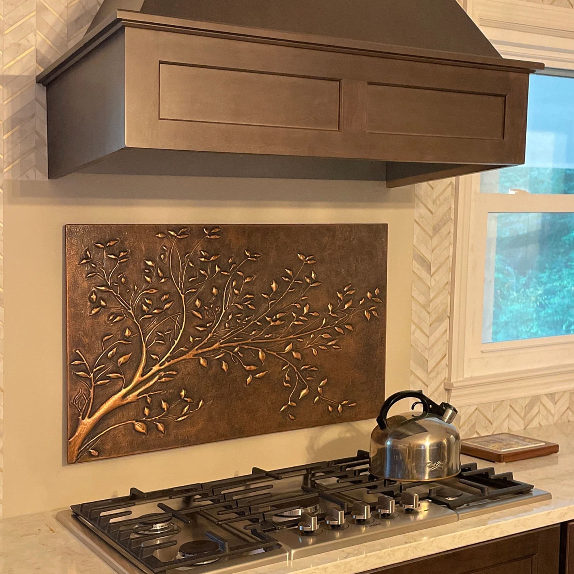 Tree Branches Backsplash Tile - 18"x30" Brown - Walmart.com