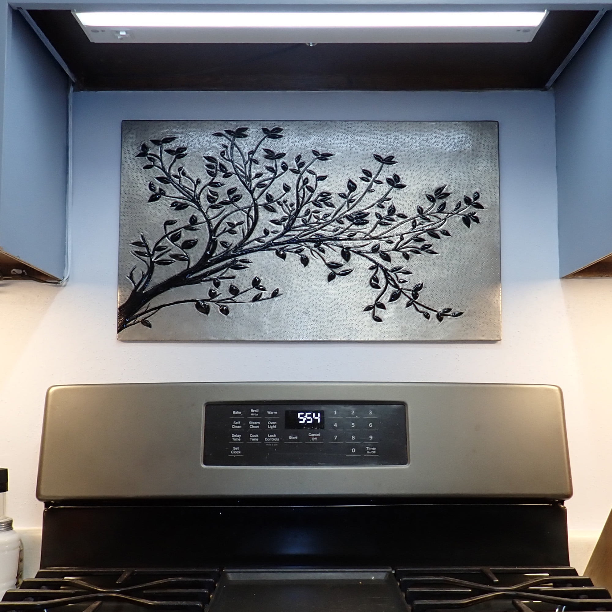 Tree Branches Backsplash Tile, 18"x30", Gray & Black - Walmart.com