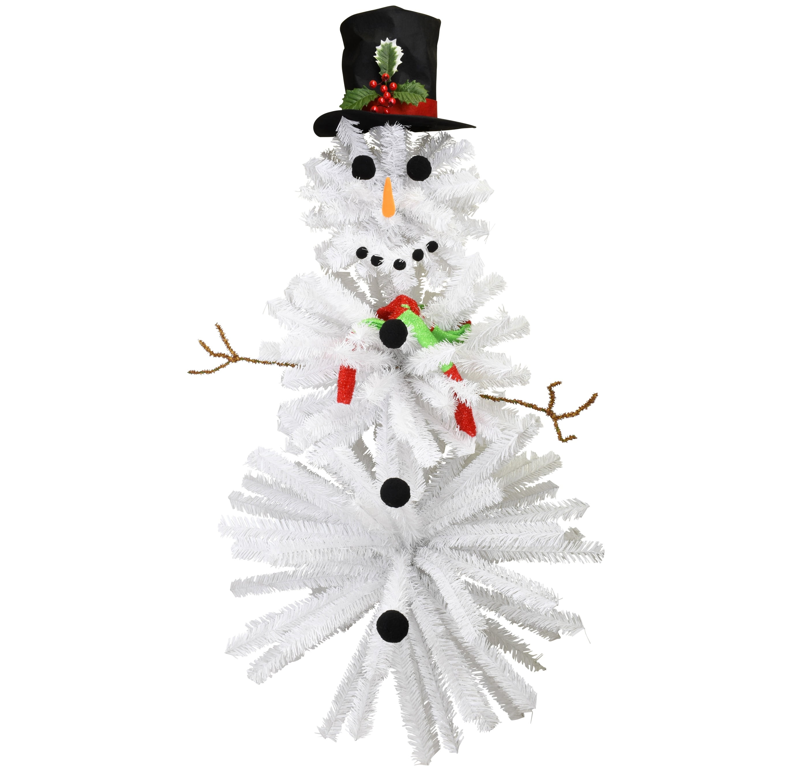 Tree Buddees Cute Snowman Christmas Tree - 5 Foot Tall - Accessories ...