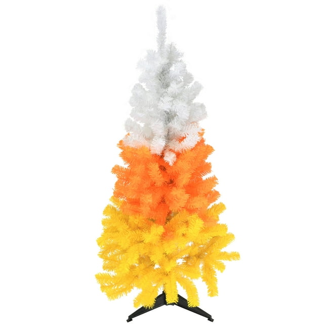 Tree Buddees Halloween Candy Corn Tree, Indoor Fall Decor, 4ft PVC ...