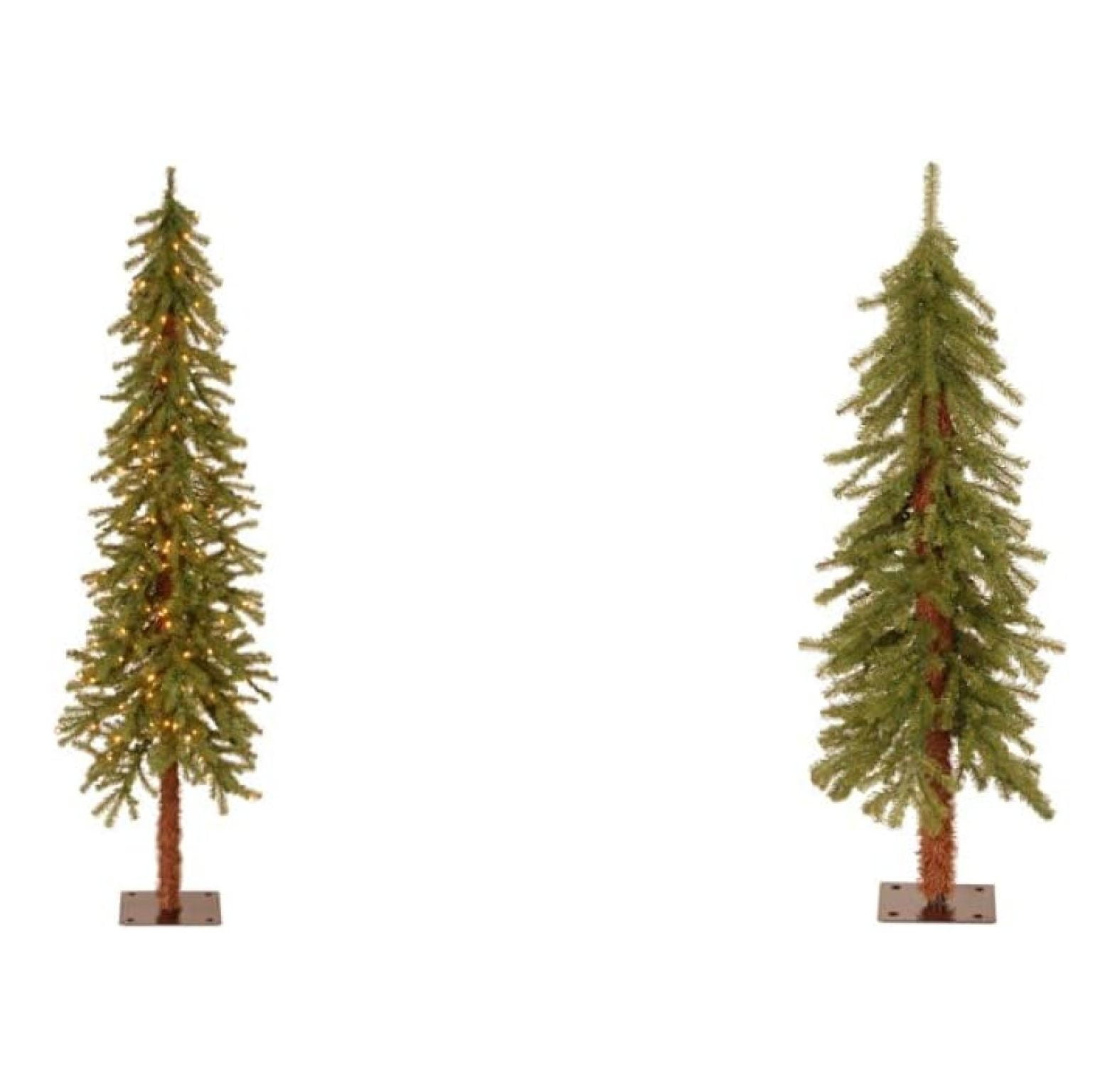 Tree CED7-60LO-S Tree, 6 ft, Green & Tree Hickory Cedar Tree, 4 ft ...