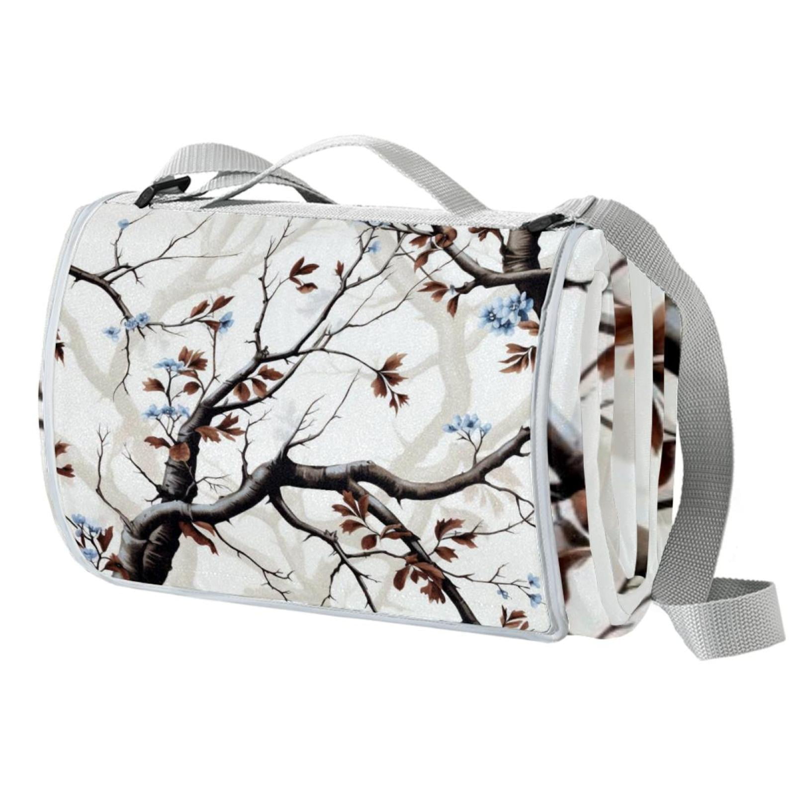 Tree Canvas Picnic Blanket Waterproof Foldable Outdoor Mat for Beach ...