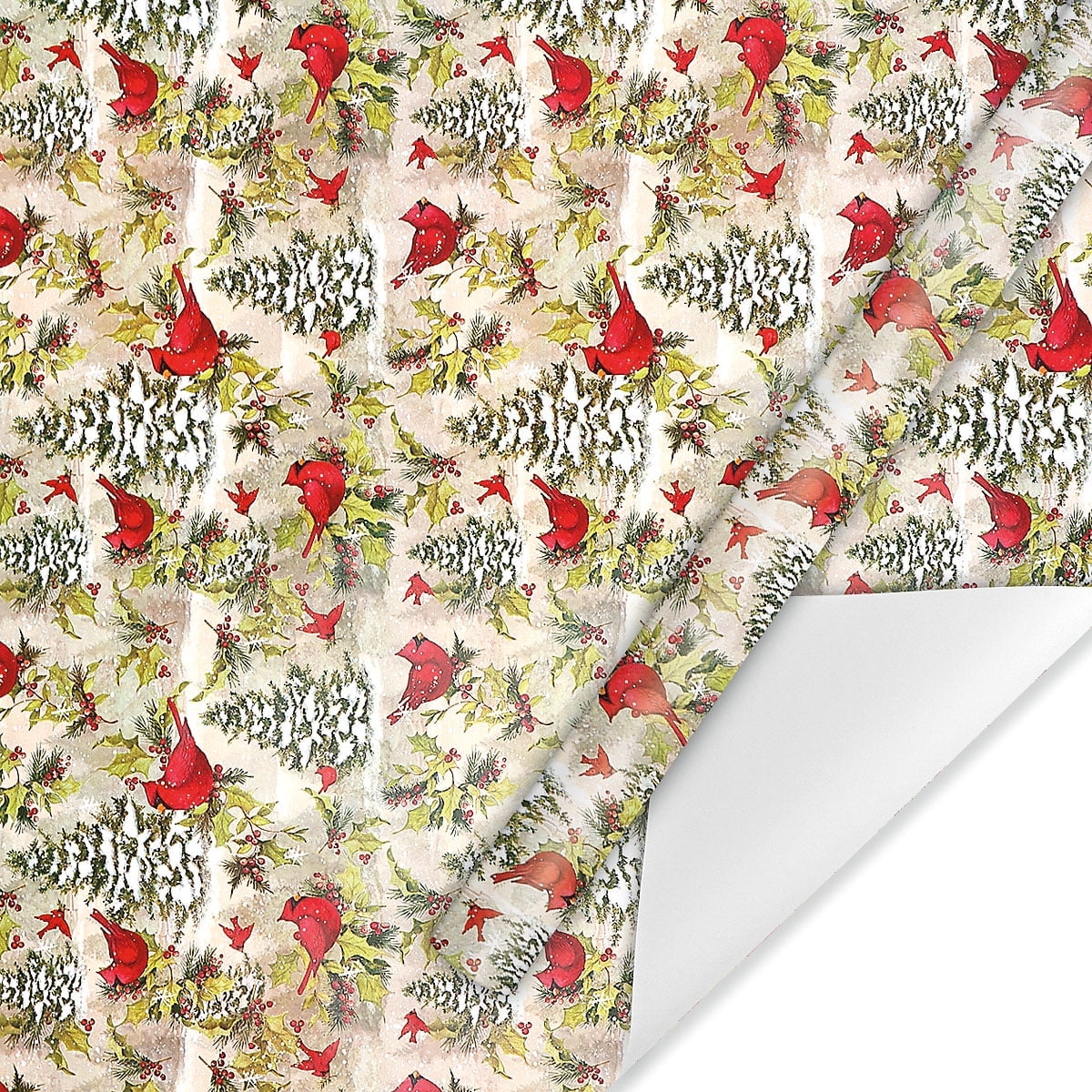 Current's Premium Jumbo Tree Cardinal Christmas Gift Wrap Roll - 23 ...