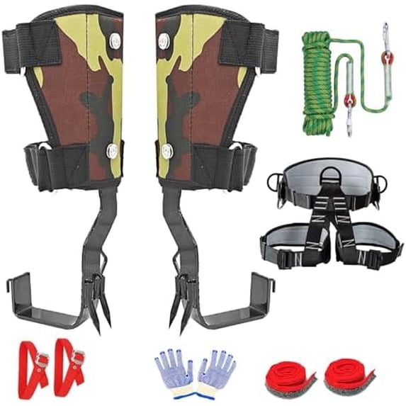Tree Climbing Gear with Canvas Adhesive Style, Tree Climbing Spikes ...