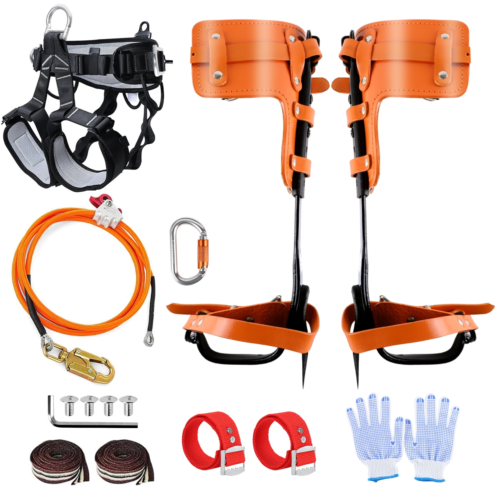 Tree Climbing Gear, Tree Climbing Spikes with Adjustable Climbing ...