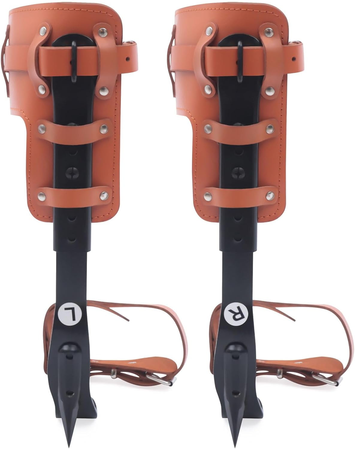 Tree Climbing Spike Set， Pole Climbing Spurs Steel， Adjustable Climber ...