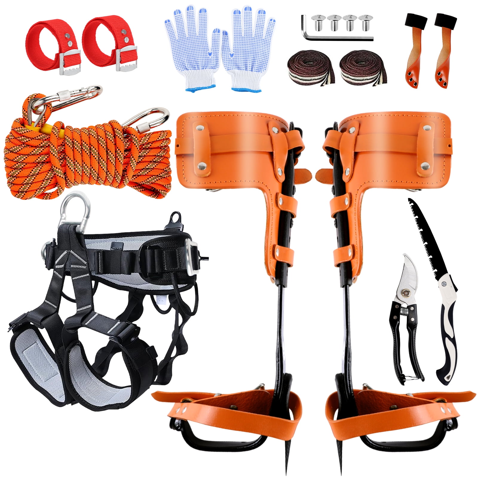 Tree Climbing Spikes Kit,Tree Climbing Gear with Adjustable Climbing ...