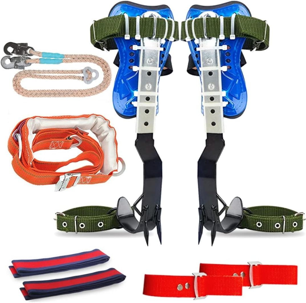 Tree Climbing Spikes Set, 304 Stainless Steel Tree Climbing Tool Set ...