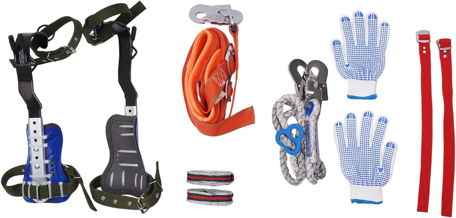 Tree Climbing Spikes Set, Height Adjustable Tree Climbing Gear, Tree ...