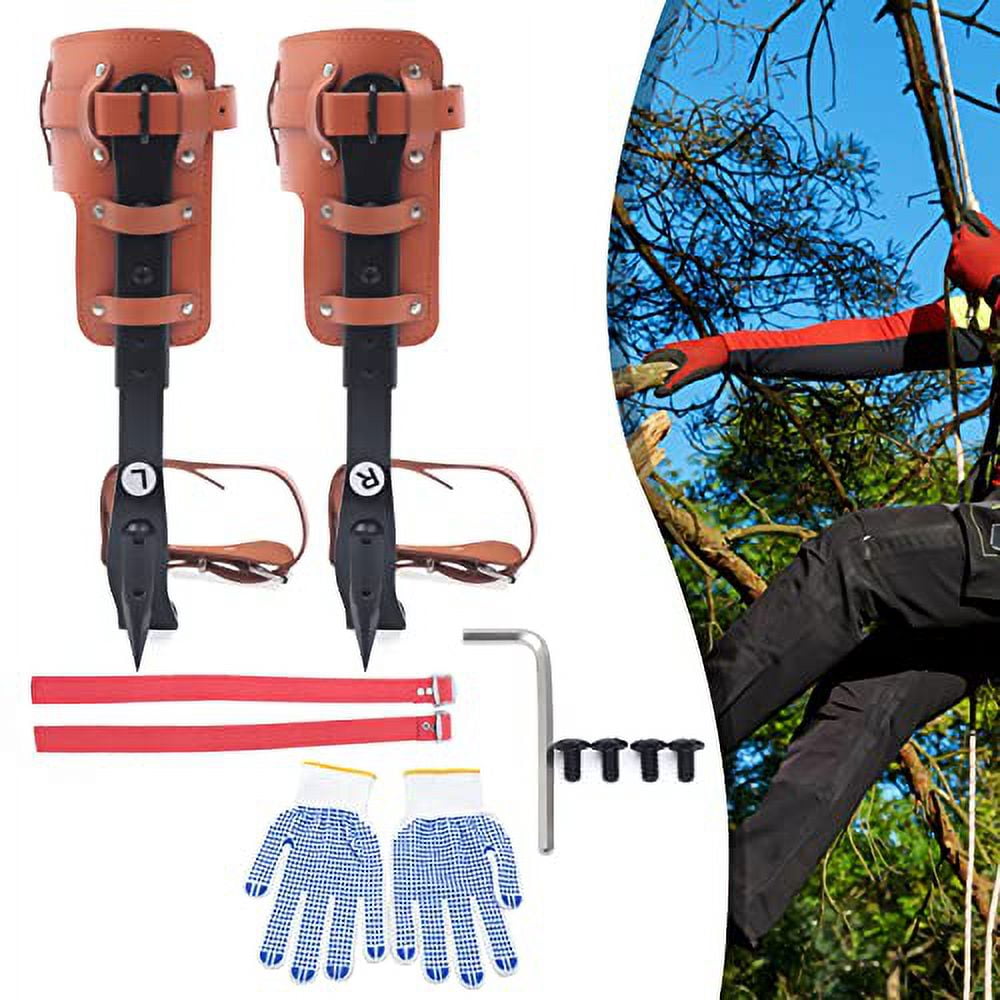 Tree Climbing Spikes Set, Height Adjustable Tree Climbing Tool Set with ...
