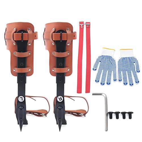 Tree Climbing Spikes Set, Height Adjustable Tree Climbing Tool Set with ...