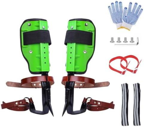 Tree Climbing Spikes,Upgraded Cow Leather Tree Climbing Spikes Set ...