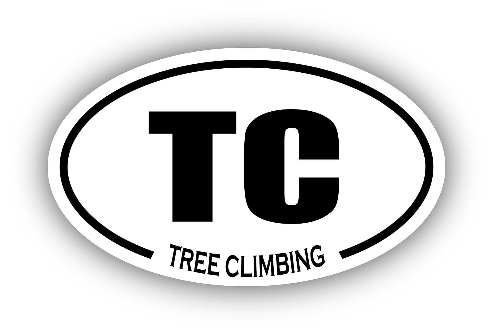 Tree Climbing TC Oval Bumper Sticker 3M Vinyl Decal 3 in x 5 in ...