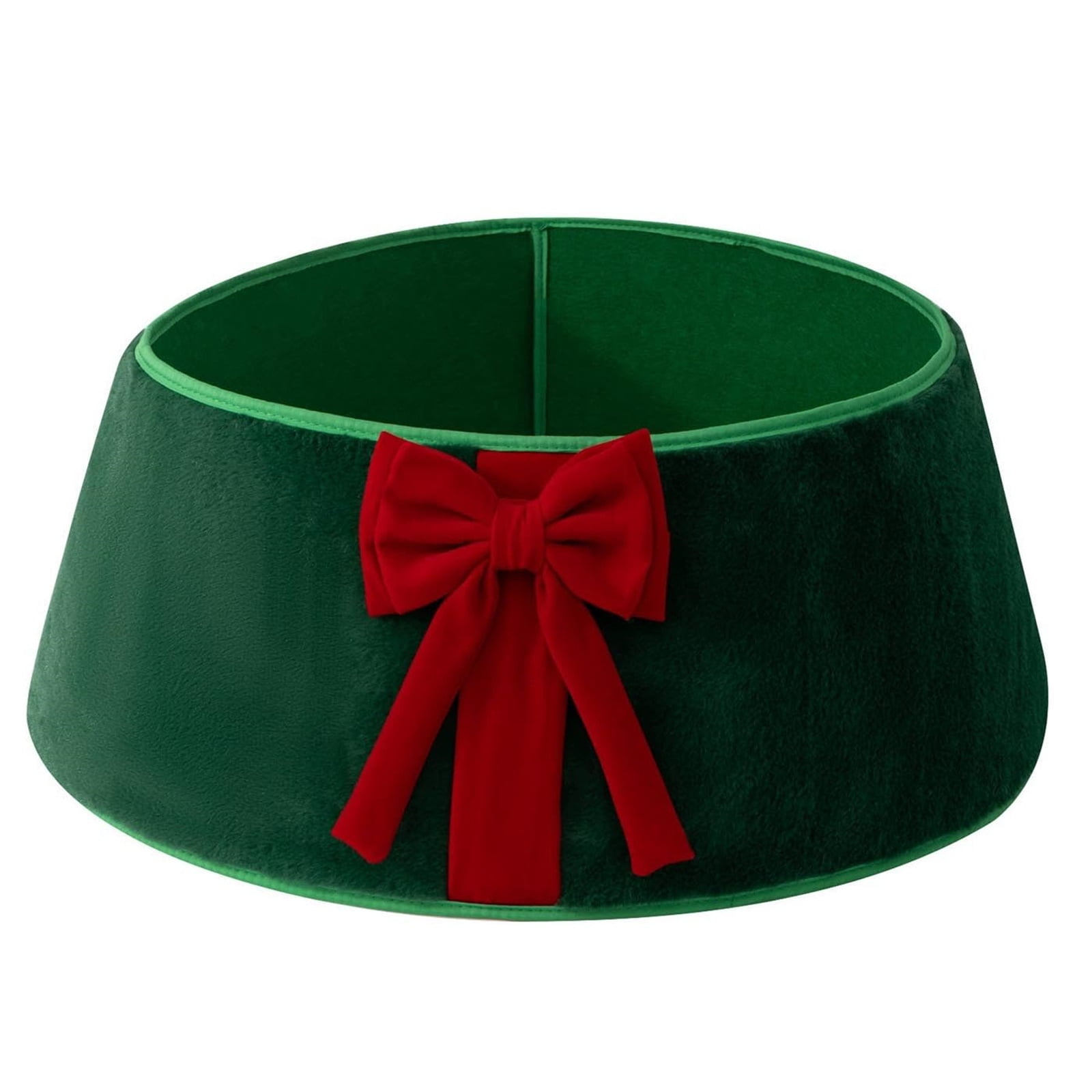 Tree Collar, Foldable Christmas Tree Base Cover with Bow, Cute Fuzzy ...