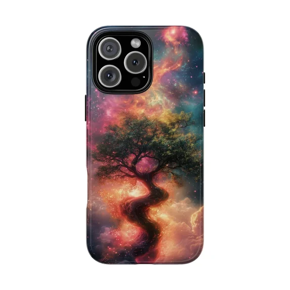 Tree Cosmic Nebula Sky Fantasy Case for iPhone 17 11 12 13 14 15 16 Pro ...